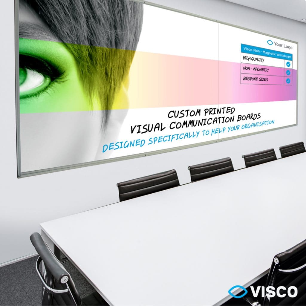 Printed Non-Magnetic Cut & Join Whiteboard - Visco