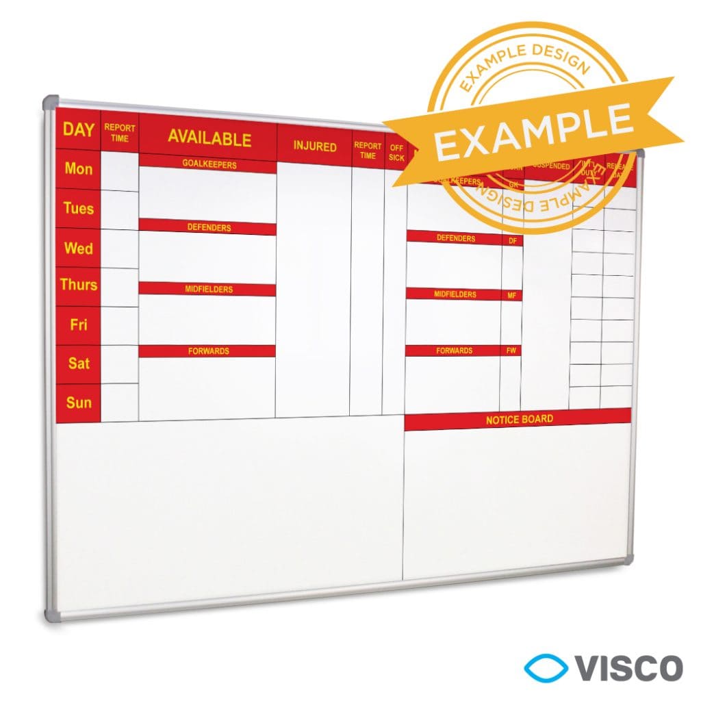 Printed Sports & Coaching Whiteboards - Visco