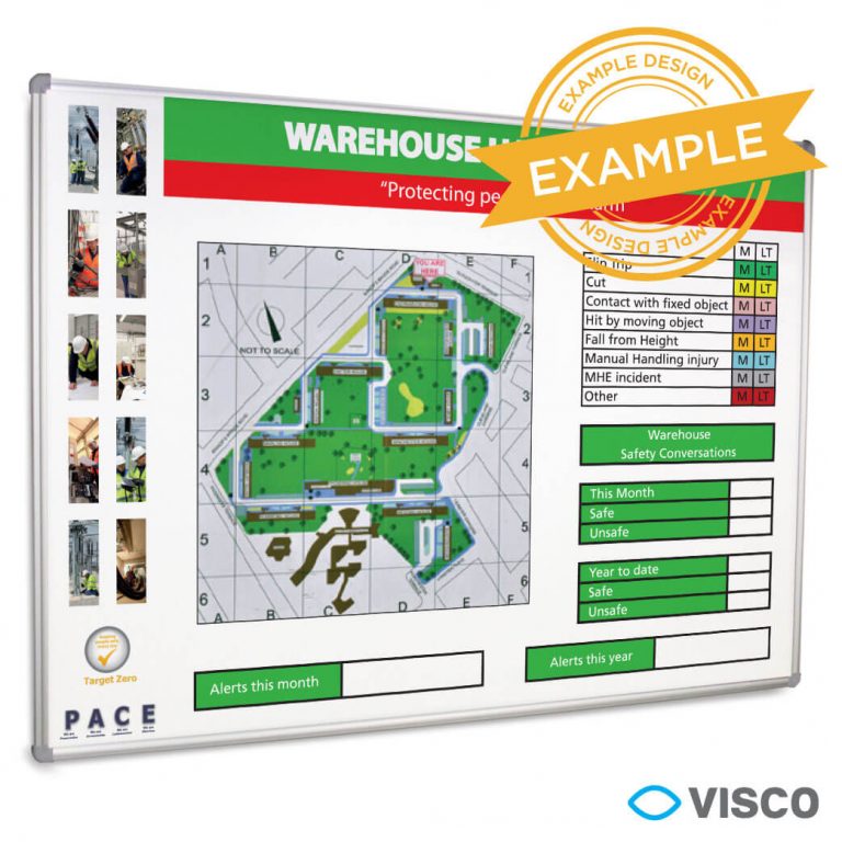 Printed Warehouse Hazard Board - Visco